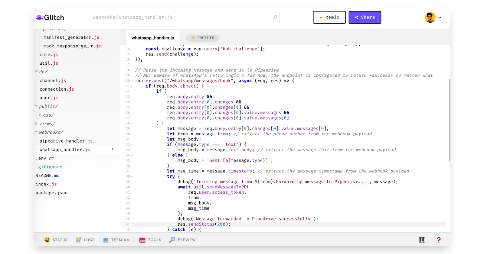Build messaging app integrations with Pipedrive